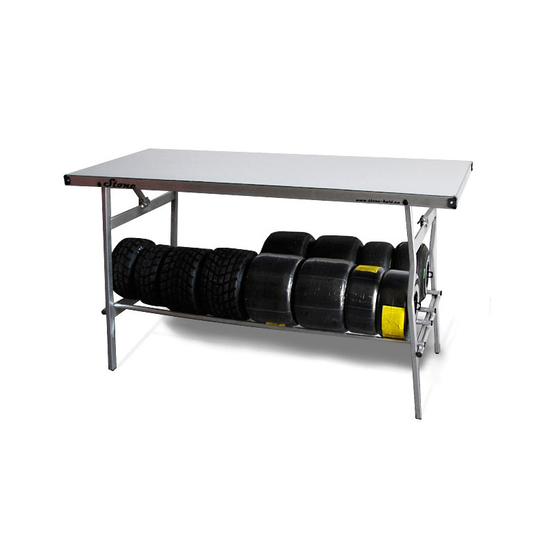 ALUMINIUM WORKBENCH with WHEEL HOLDER